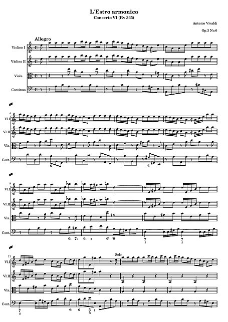 Violin Concerto Viool, Altviool, Continuo - Partituren - Cantorion - Gratis partituren, gratis ...